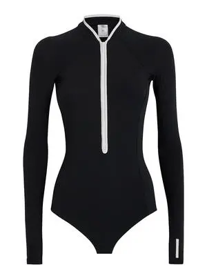 Hunza G Upf 50+ Tyra Long-sleeve Swimsuit - Black