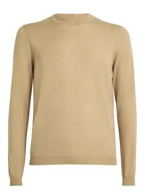 Giorgio Armani Crew-neck Cashmere Sweater - Beige