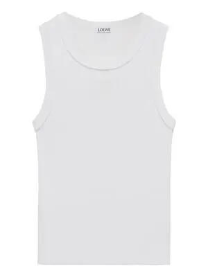 Loewe Anagram Ribbed Tank Top - White