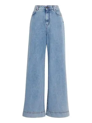 Max Mara Wide-leg Denim Jeans - Navy