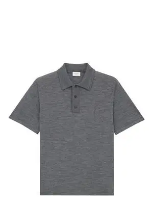 SAINT LAURENT Saint Laurent Wool Cassandre Polo Shirt
