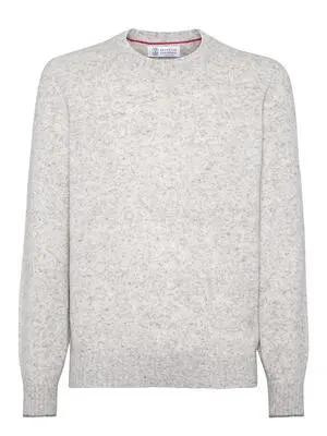 Brunello Cucinelli Alpaca, Wool, And Silk Crew-neck Sweatshirt - Grey