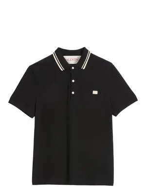 Valentino Garavani Vlogo Signature Polo Shirt - Black