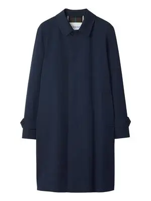 Burberry Cotton Gabardine Car Coat - Navy