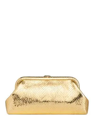 JIMMY CHOO Skylar Snake-Embossed Clutch