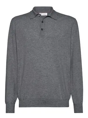 Brunello Cucinelli Cotton Polo Sweater - Grey