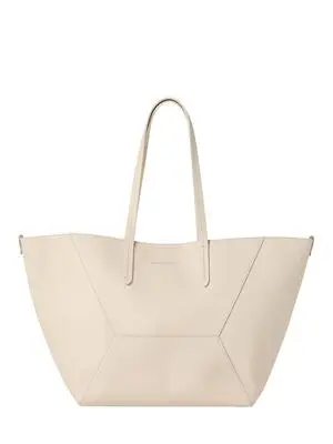 Brunello Cucinelli Bc Duo Calfskin Tote - White