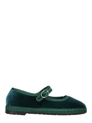 FLABELUS Velvet Leonor Mary Janes - Green
