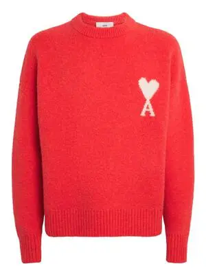 Ami Ami De Coeur Alpaca-Blend Sweater Red