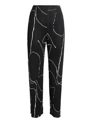 Issey Miyake Printed Pause Trousers - Black