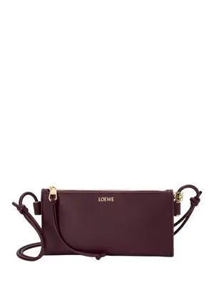 Loewe Leather Joya Pouch - Burgundy
