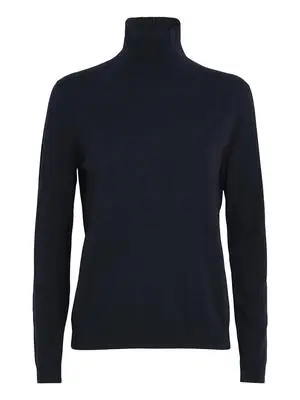 Max Mara Silk-wool Rollneck Sweater - Blue