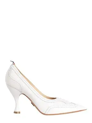 Thom Browne Patent Leather Wingtip Pumps - White