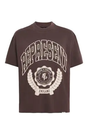 REPRESENT Cotton Legacy Crest T-shirt - Burgundy
