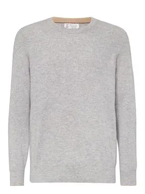 Brunello Cucinelli Cashmere Ribbed Sweater - Grey