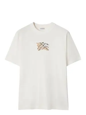 Burberry Cotton Edk Check T-shirt - White