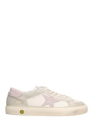 GOLDEN GOOSE May Leather Sneakers - Grey
