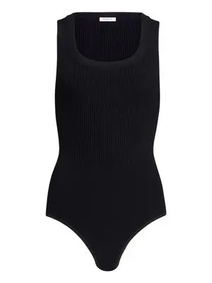 Alaïa Scoop-neck Tank Bodysuit - Black