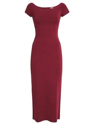 JOSEPH Milano-knit Foin Compact Maxi Dress - Red