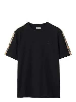 Burberry Check-trim Ekd T-shirt - Black
