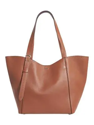 Max Mara Leather Archetipo Tote Bag - Red