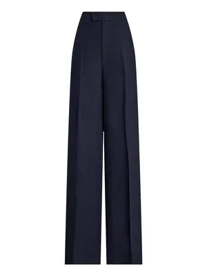 Ralph Lauren Linen Dean Tailored Trousers - Navy