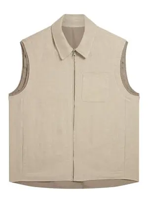 Dunhill Linen Reversible Gilet - Beige