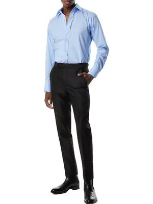 TOM FORD Cotton Poplin Shirt - Blue