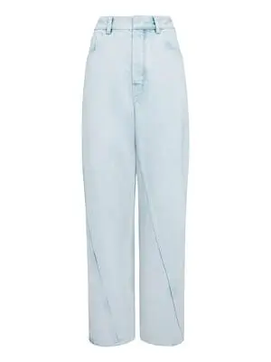 Alaïa Twisted Straight-leg Jeans - Blue