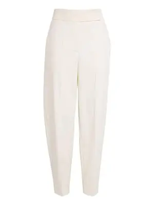 JOSEPH Crepe Aix Tailored Trousers - White
