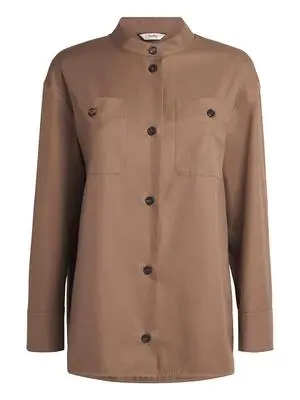 Max Mara Cotton Twill Shirt - Brown