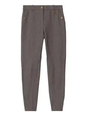 Burberry Stretch Cotton Herringbone Jodhpurs - Brown