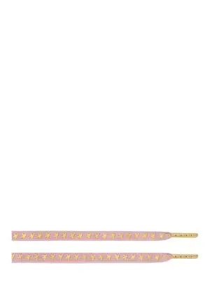GOLDEN GOOSE Star Print Fabric Laces - Pink