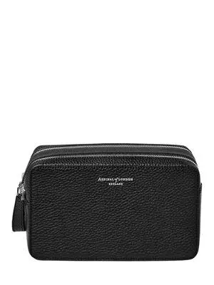 ASPINAL OF LONDON Leather Toiletry Bag - Black