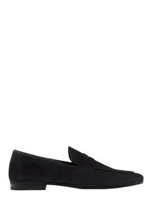 TOM FORD Suede Sean Penny Loafers - Navy