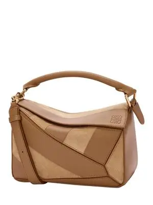 Loewe Small Leather Puzzle Edge Top-handle Bag - Brown