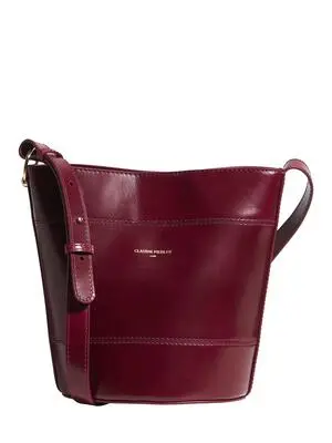 Claudie Pierlot Leather Solveig Bucket Bag - Red