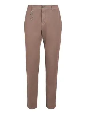 Paul & Shark Cotton-silk-blend Straight Chinos - Brown
