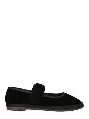 FLABELUS Velvet Mafalda Espadrilles - Black