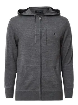 ALLSAINTS Merino Wool Mode Hoodie - Grey