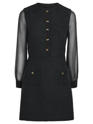 Sandro Tweed Mini Dress - Black