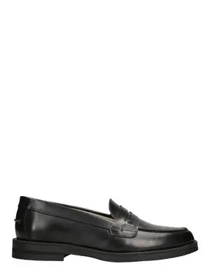 DUKE + DEXTER Wilde Leather Penny Loafers - Black