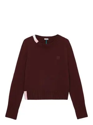 Loewe Cashmere Anagram Sweater - Burgundy