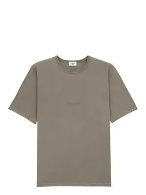 Saint Laurent Cotton Logo T-shirt - Grey
