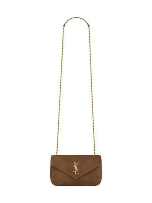 Saint Laurent Mini Loulou Shoulder Bag - Brown