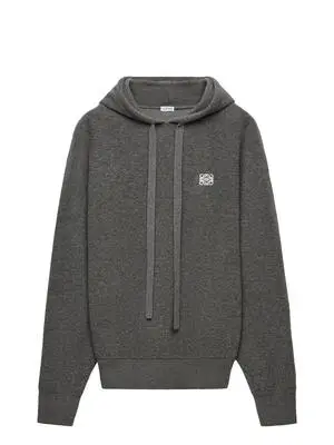 Loewe Wool Anagram Hoodie - Grey