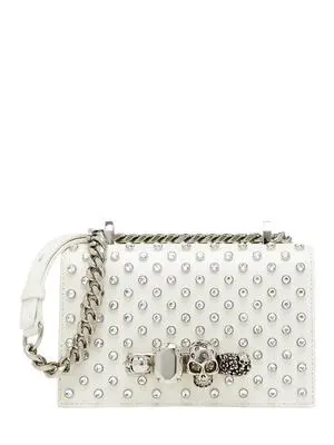 Alexander McQueen Mini Leather Jewelled Satchel - Metallic