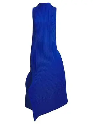 Issey Miyake Fold Pleats Maxi Dress - Blue