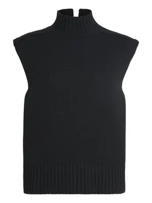 Harrods Cashmere Sleeveless Sweater - Black