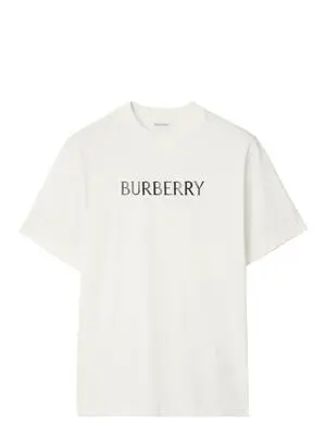 Burberry Cotton Logo Slim T-shirt - White